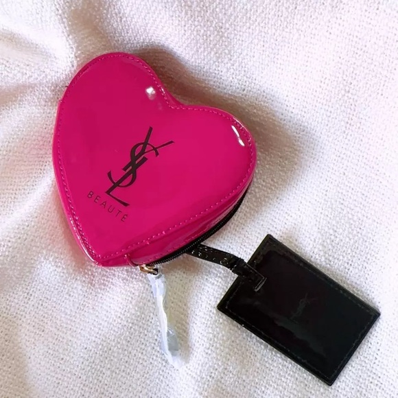 Yves Saint Laurent | Bags | Ysl Beauty Heart Shaped Makeup Pouch | Poshmark
